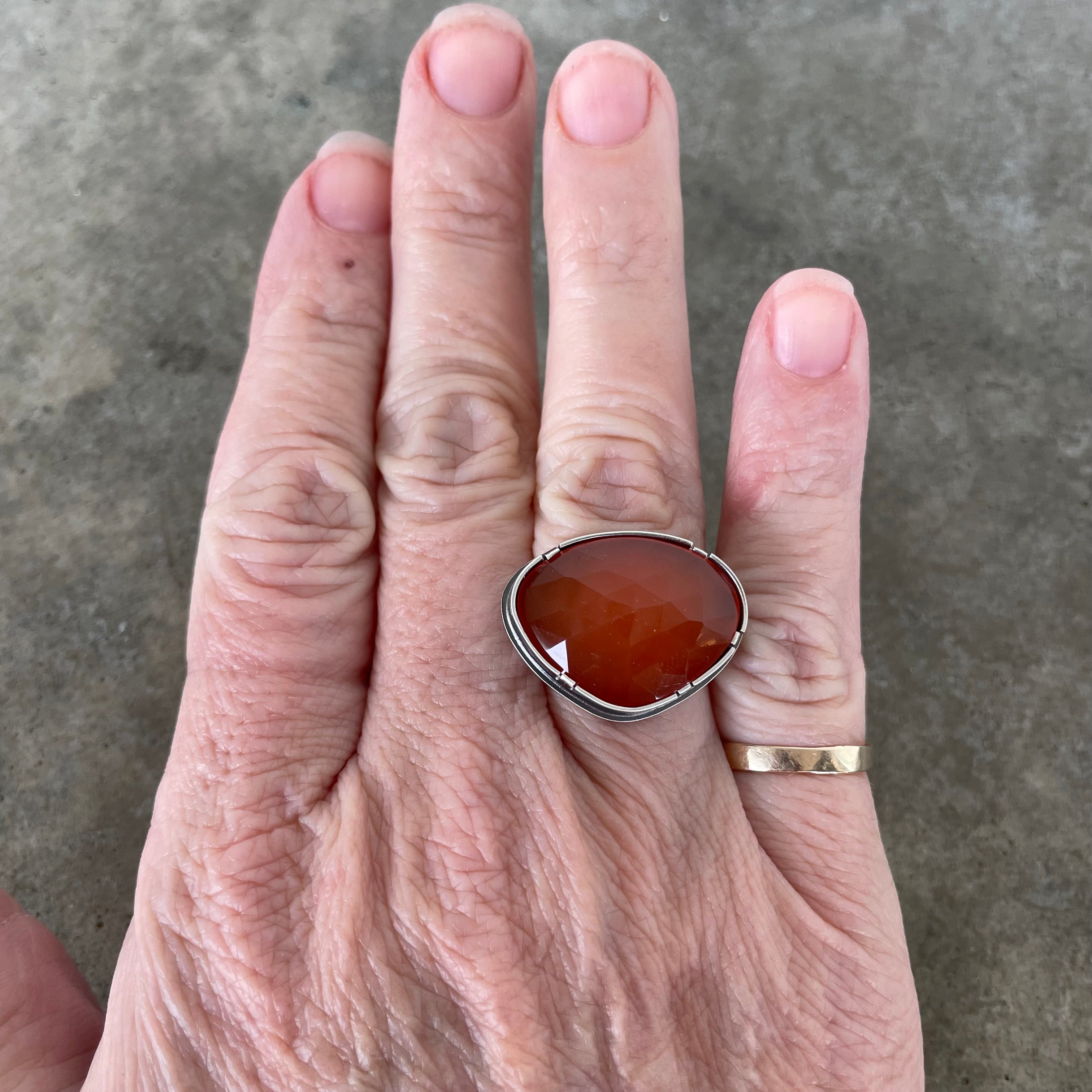 freeform carnelian ring – Lisa Crowder Studio